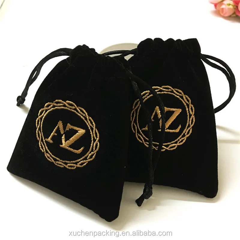 Recyclable Embroidered Velvet Pouches for Jewelry & More