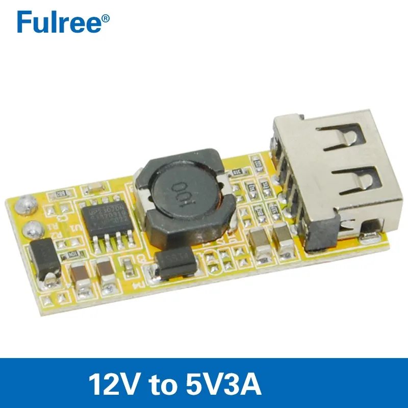 12V to 5V 3A USB Charger Circuit - Efficient Power Conversion