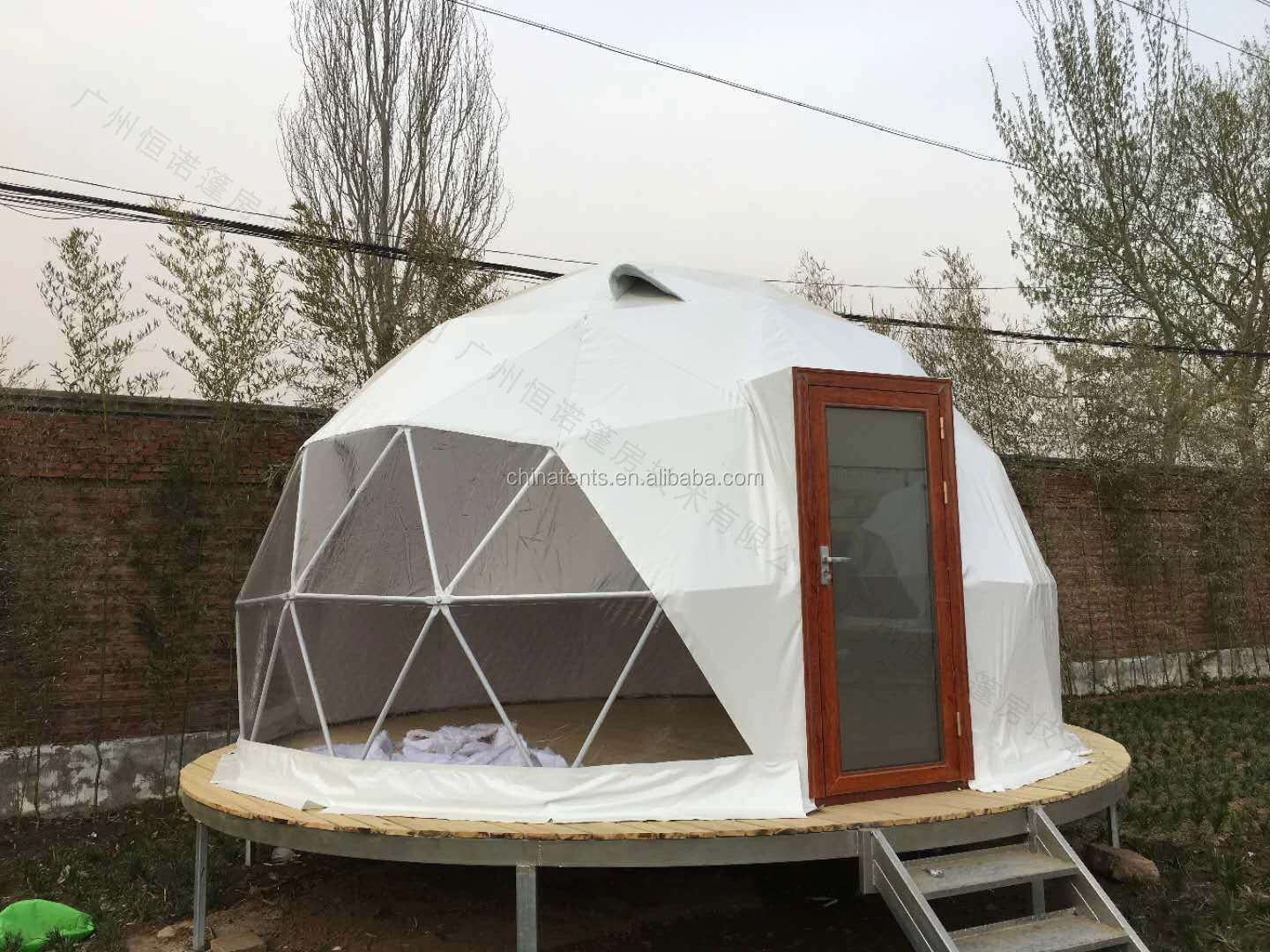 Customized Waterproof PVC Dome / Glamping Geodesic Dome House for Sale ...