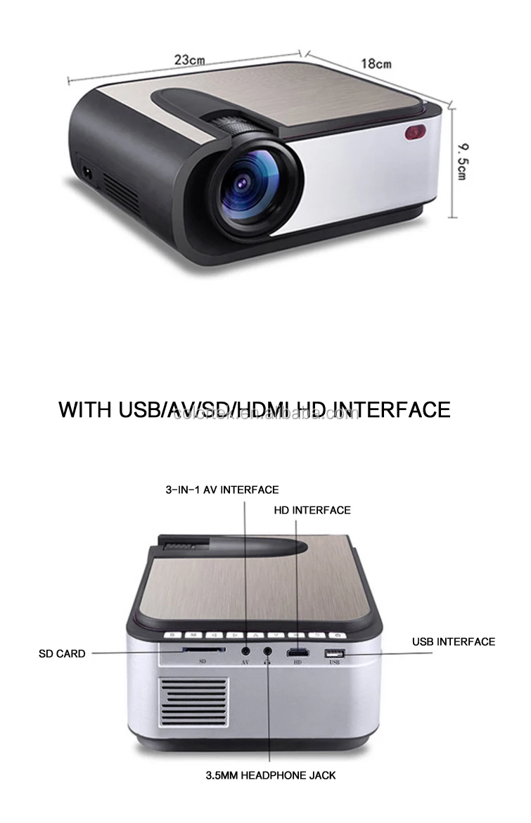 H89 LED Projector - Full HD 1280x720 Home Cinema Experience