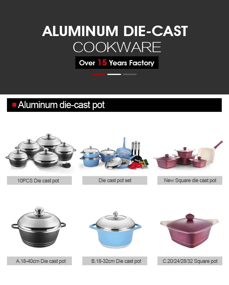 Hot New Product Cookware Set Aluminum Casting Cook Ware By Die Cast ...