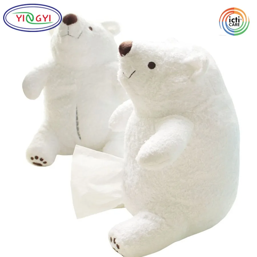 F22 Lovely Design Polar Bear Plush Tissue Boxes Cartoon Napkin Holder ...