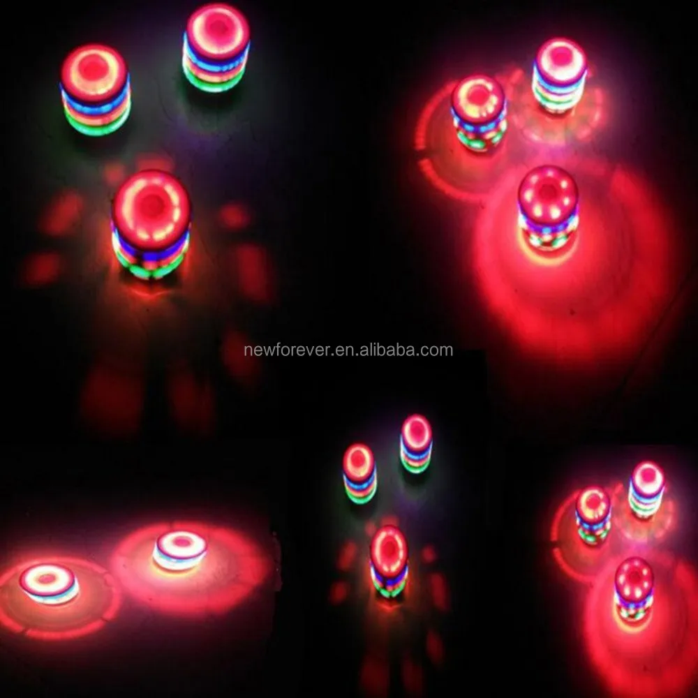 Led Light Up Flashing Emoticon Spinning Tops With Gyroscope And Music ...