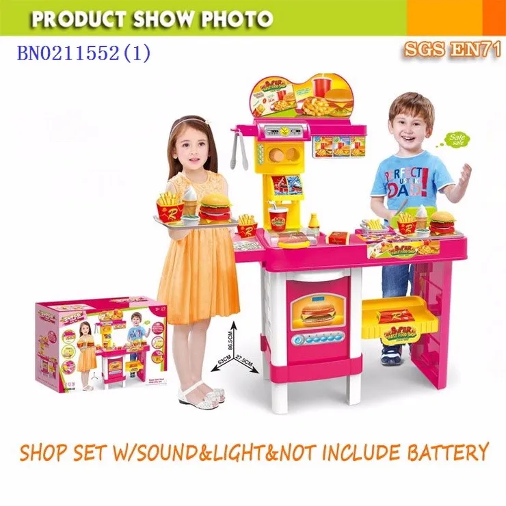 Big Size Pretend Play Preschool Toys Fast Food Restaurants Game - Buy ...
