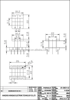Ei28 (5+5p) Vertical Bobbin For Transformer - Buy Ei28 (5+5p) Vertical Bobbin For Transformer ...