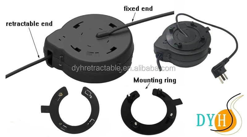 Mechanism Spring Return Retractable Cable Reel For Vacuum Cleaner With ...