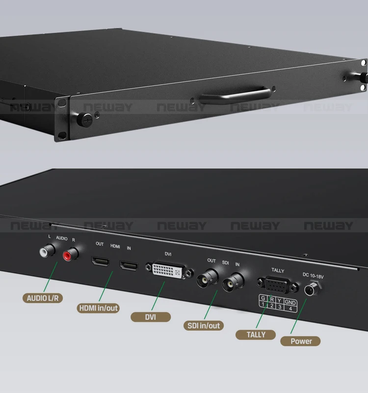 17.3 Inch IPS Broadcast 1U HD Monitor Rack Mount for Business