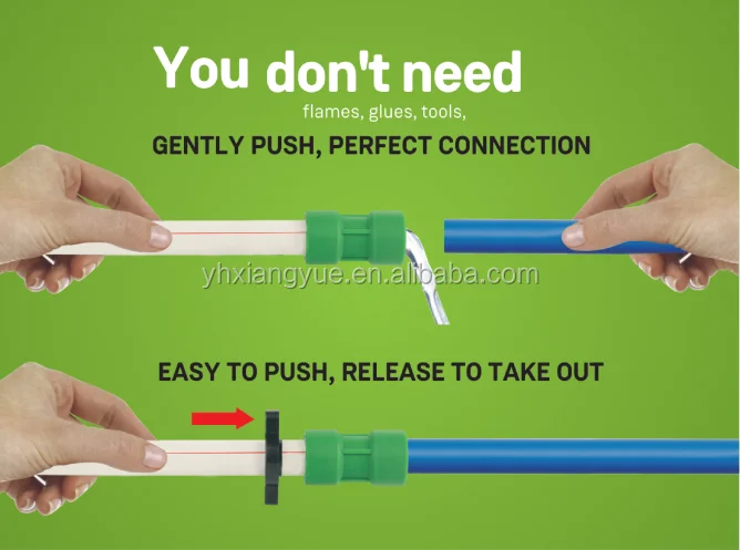 Pp Coupling Compression Plastic Pipe Fitting Quick Connect Water Pipe ...