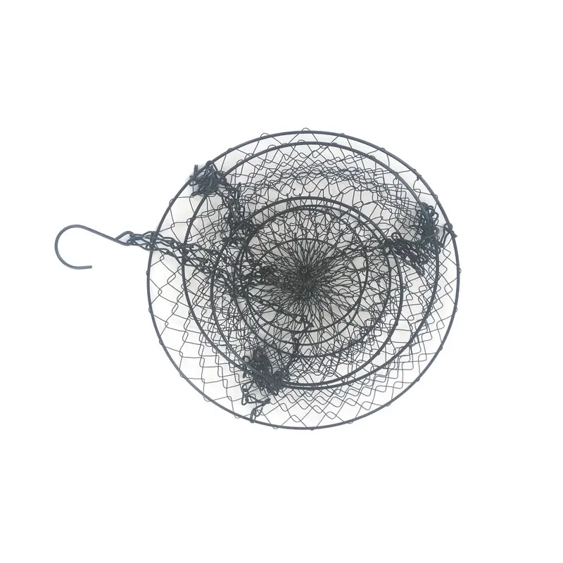 Kitchen Storage Black 3 Tier Hanging Metal Wire Mesh Basket