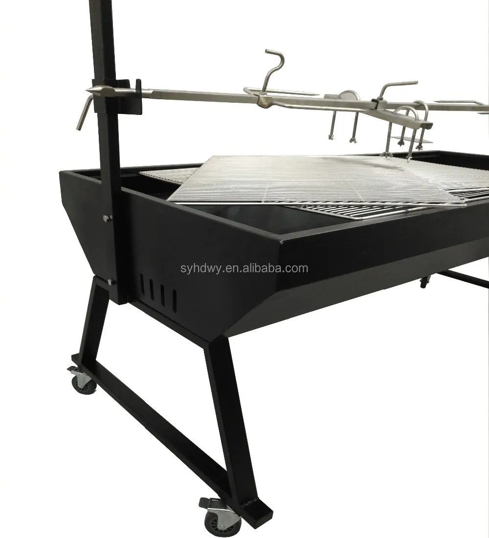 Large Charcoal Pig Lamb Grill Outdoor Spit Roaster Rotating Rotisserie ...