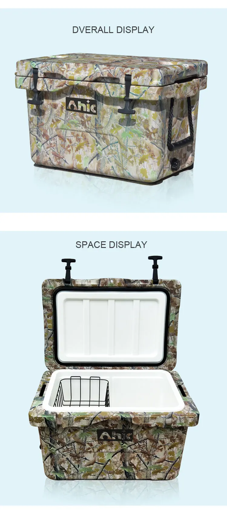 35qt Camouflage Outdoor Cooler Box Rotomolding Plastic Portable Fishing ...