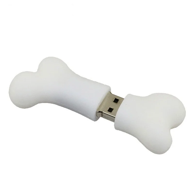 Dibujos animados perro blanco hueso forma 16GB USB 2,0 Flash Drive ...