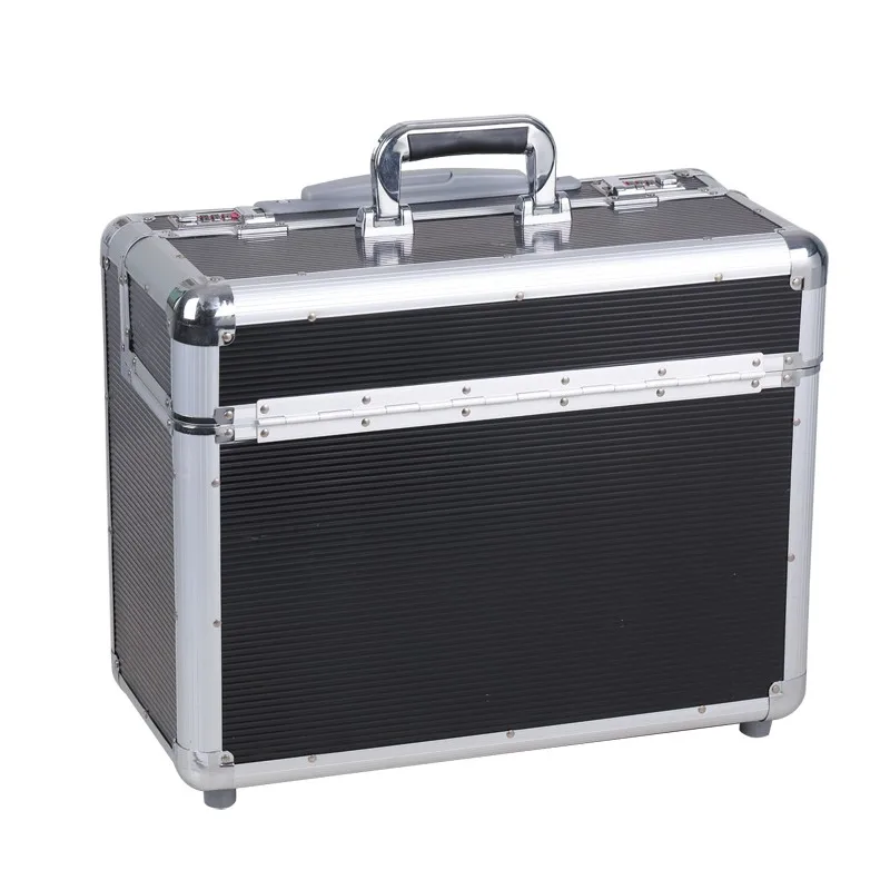 Customize Size Empty Trolley Tool Box Aluminum Tool Case On Wheels ...