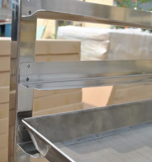 20-Tier Stainless Steel Oven Trolley Rack - Mobile Bun Pan Rack with 4 ...