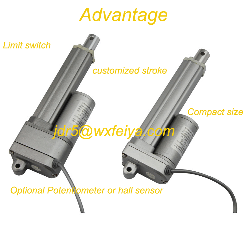 12v 24v Dc Mini Electric Linear Actuator With Potentiometer Fy017 - Buy ...