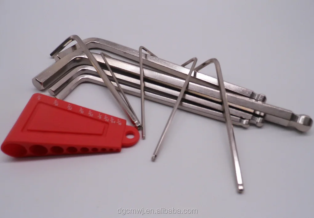 Customized 9pcs Alloy Steel Allen Ball Hex Keys Wrench Set