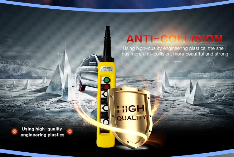 Xac-a891 Emergency Stop Button Guard Crane Push Button Switch - Buy Crane Switch,Pendant Control ...