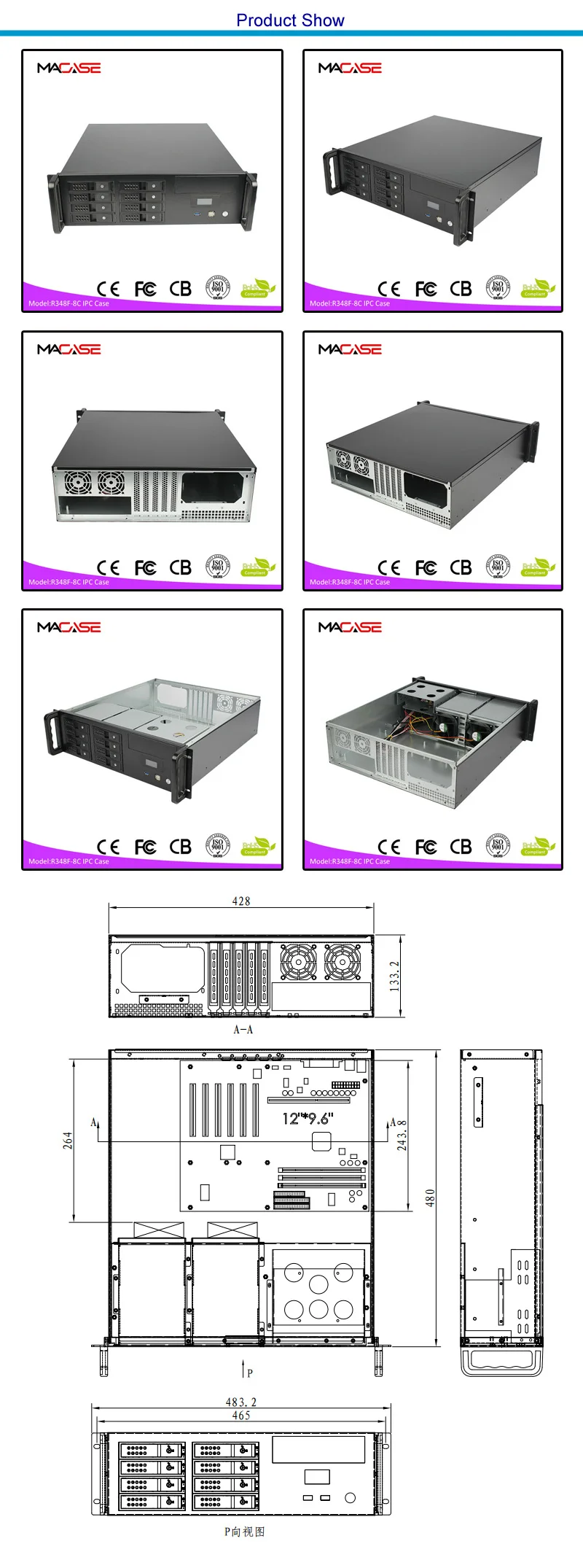 3u Compact Rackmount Server Chassis With Hotswap Tray Security Door ...