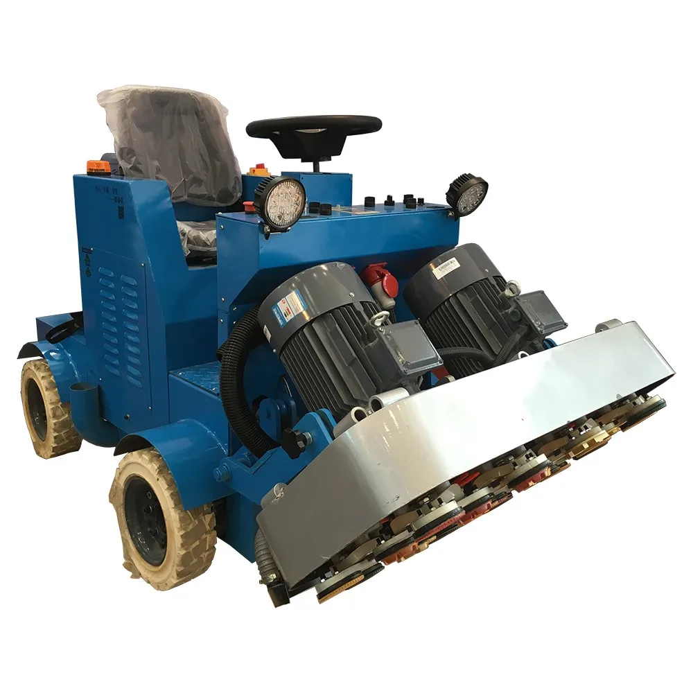 Concrete Floor Driving Grinding Machine With Industry Vacuum Cleaner ...