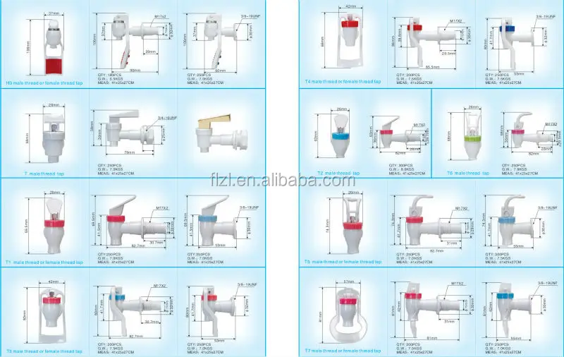 Water Dispenser Parts Type Plastic Water Dispenser Tap Water Dispensers ...