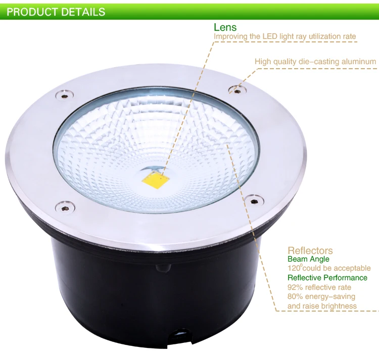 Stainless Steel Outdoor Uplight - Efficient LED Lighting