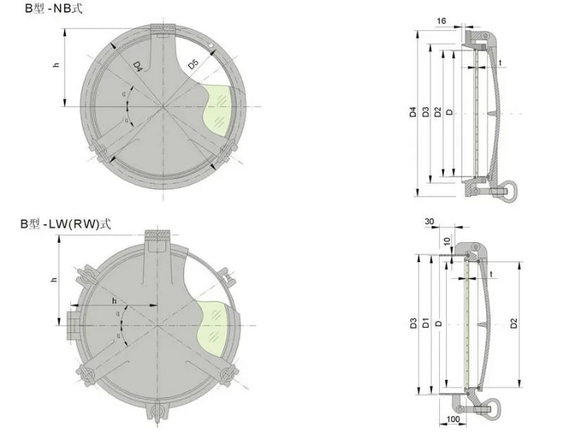 Marine Aluminum Ships Porthole Windows - Durable & Safe
