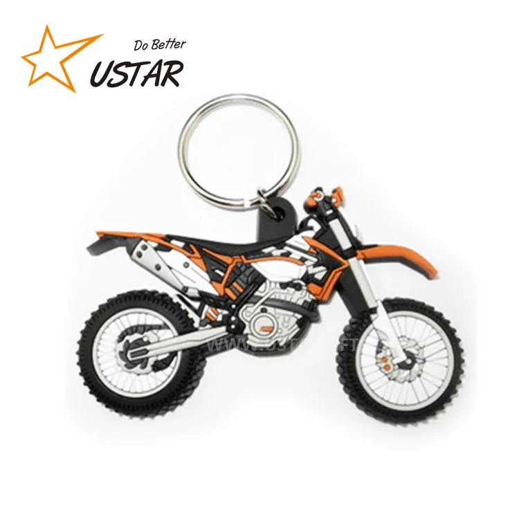 Factory Directly Customized Motorcycle Soft Pvc Rubber 2d / 3d Keychain ...