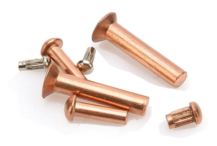 Special M4 Copper Rivet Countersunk Head Solid Rivets Brass Flat Cap ...