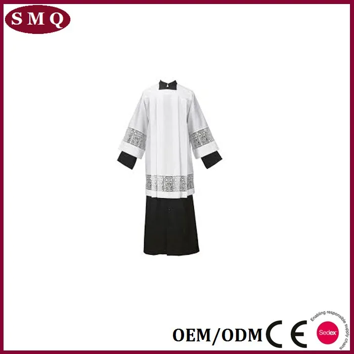 Clergy Surplice for Church Vestment - White Clergy Surplice