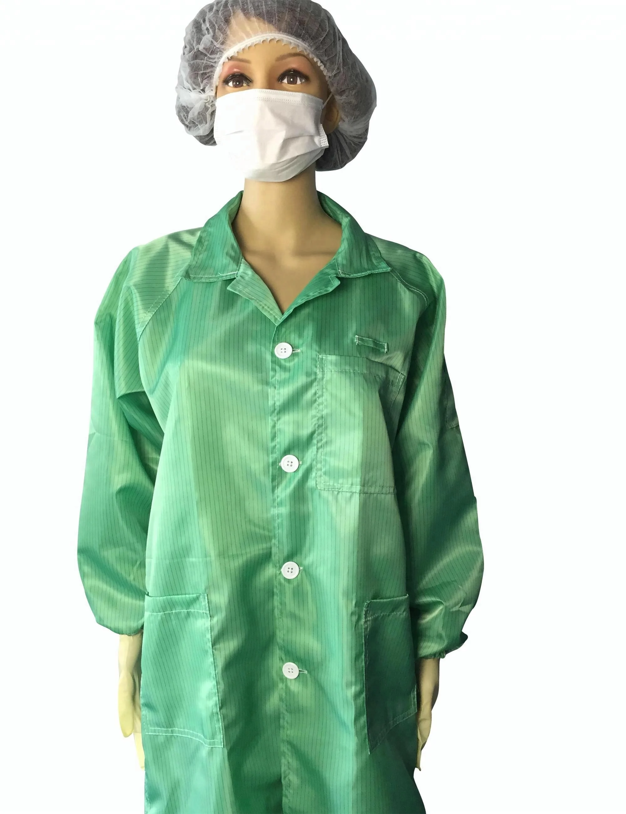 Custom Esd Apron Antistatic Smock Lab Coat For Cleanroom - Buy Esd ...