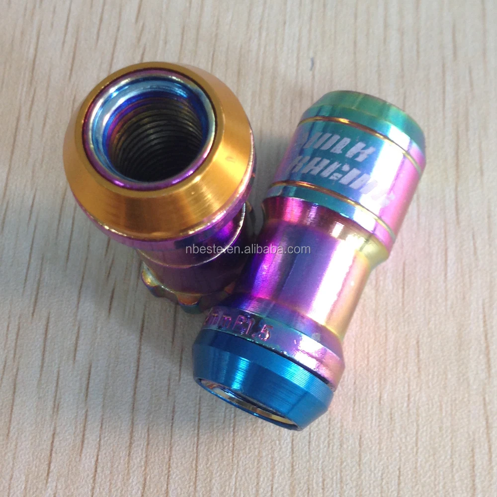 Wholesale trade China 44mm Ray Racing Wheel Lug Nut Steel Rainbow Nut ...