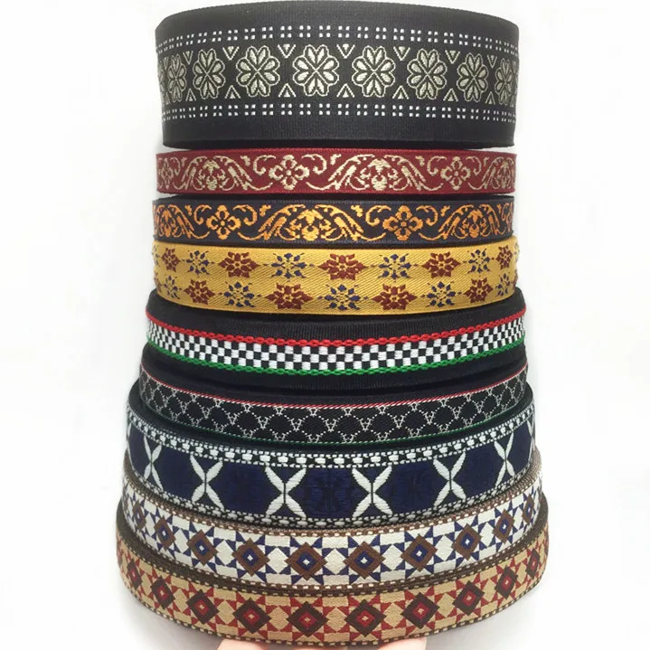 Embroidery Weave Grosgrain Ribbon Braided Tapes - 100% Polyester