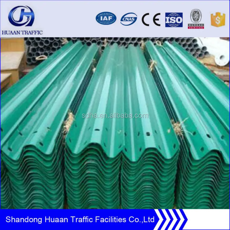 Protective Corrugated Galvanized Guard Rail W Beam Highway Crash ...