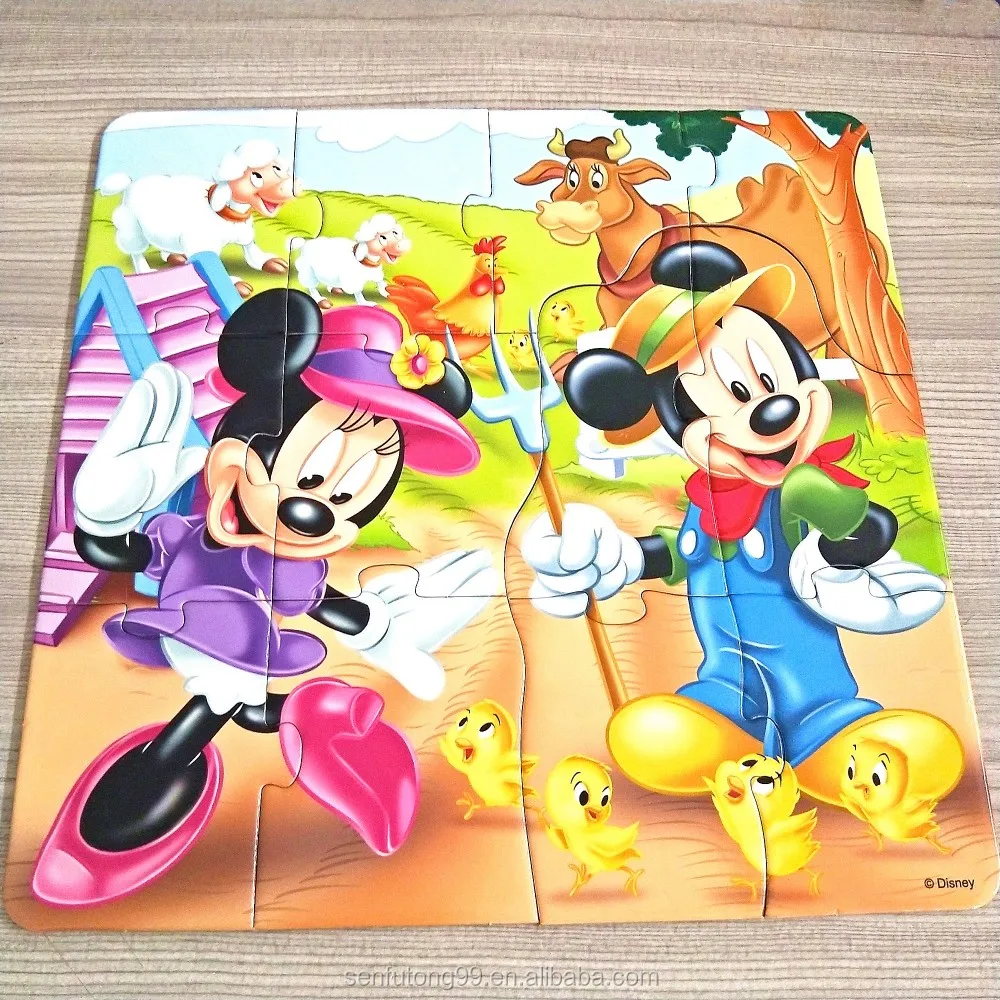 High Quality Customized Children Cartoon 16pcs Puzzles Games Jigsaw ...