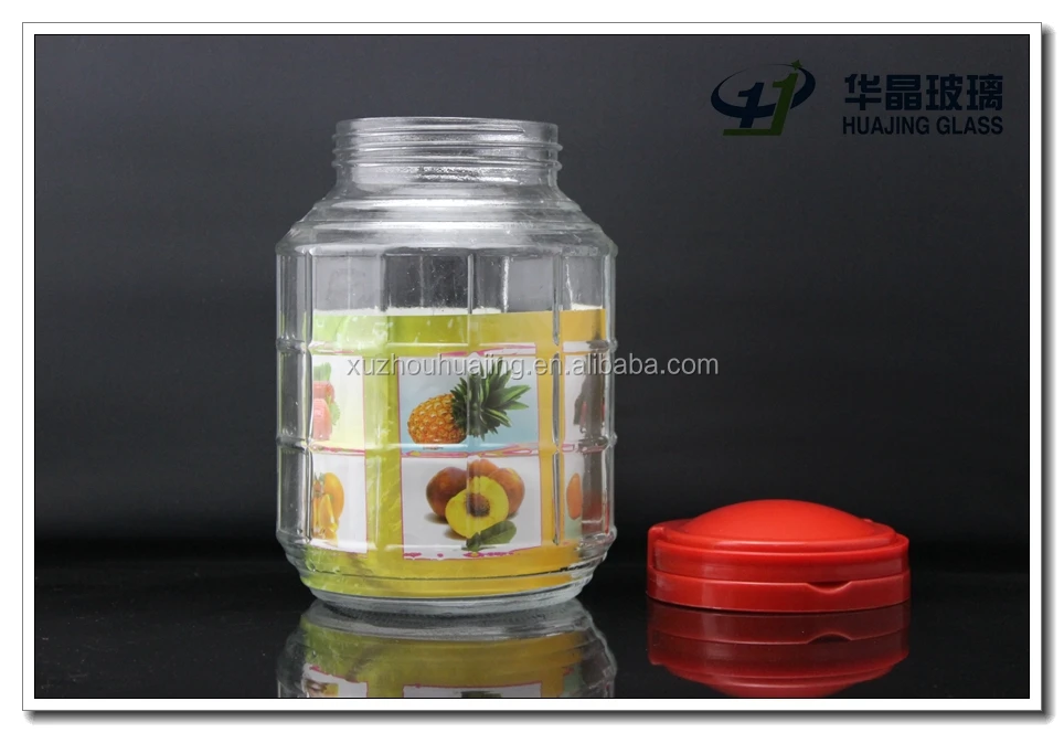 High Quality 2 Liter Bulk Glass Jar With Plastic Screw Cap Wholesale ...