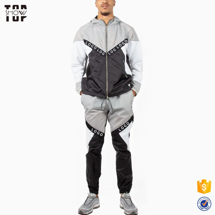 Oem Unisex Color Block Tracksuits Sports Poly Tracksuit For Unisex ...