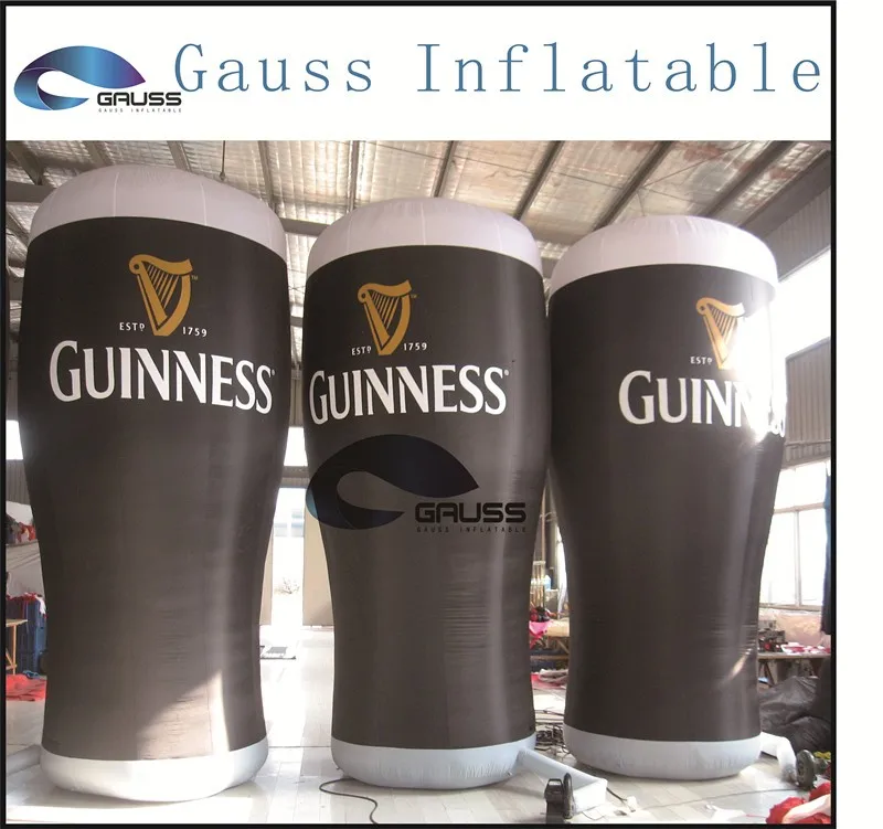 3m High Black Guinness Inflatable Cup Inflatable Bottle For Advertising ...