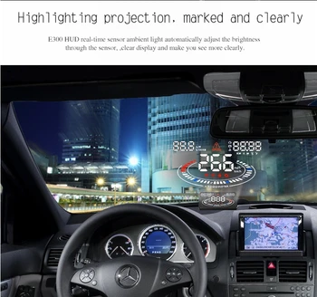 Car Windshield Projector Obd2 Hud Dash Board Display Vehicle Speed ...