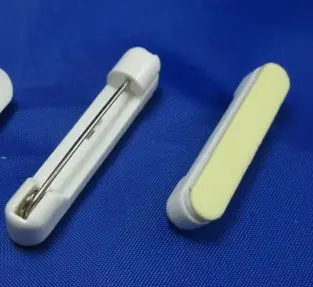 Plastic Safety Pin with Adhesive - Ideal for Badge Backs