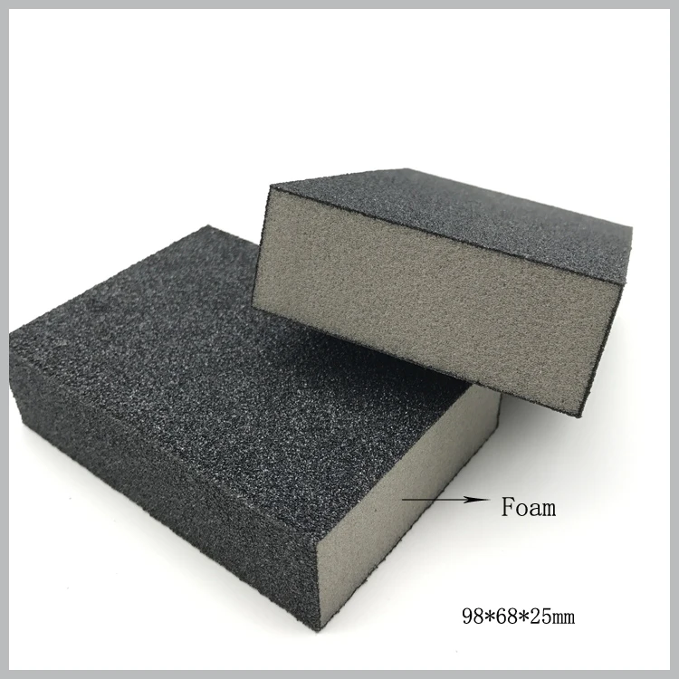 Flexible Black Abrasive Sanding Foam Sponge Block With Grit 80 - Buy ...