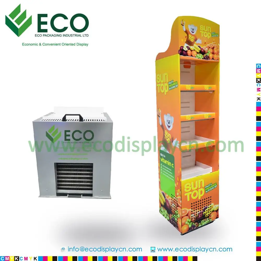 New Design Corrugated Plastic Refrigerator Stand For Drink Food Snacks ...