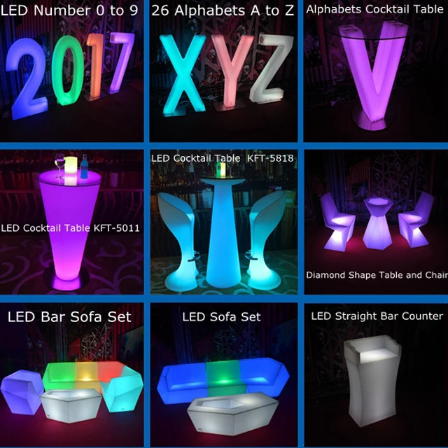 Cocktail Table Outdoor LED High Bar Table| Alibaba.com