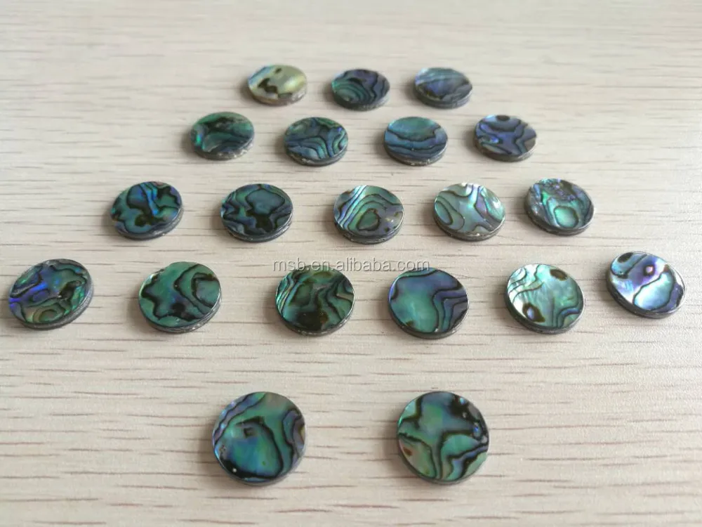 Cutting Round Natural Polished Green Abalone Paua Shell For Inlay - Buy ...