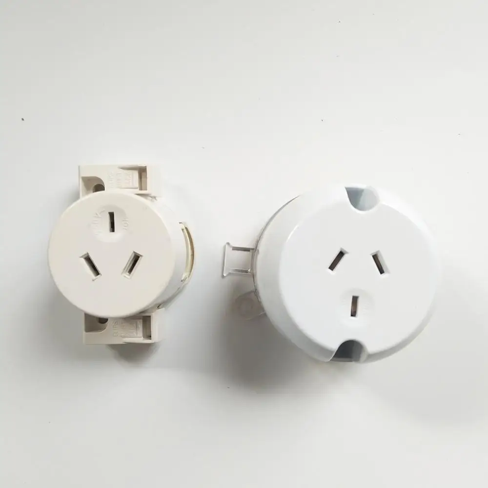 Australian 250v 10a 3 Pin With Transparent Base Single Double Wall Surface Mounting Socket ...