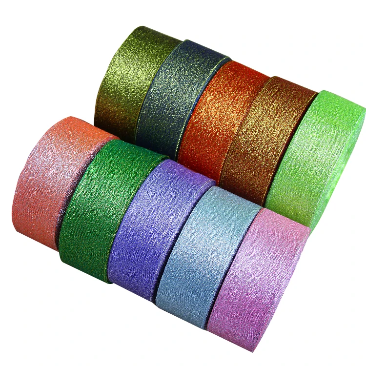 Stock Wholesale 38mm 1-1/2inch Cheap Sliver /gold Metallic Ribbon for ...
