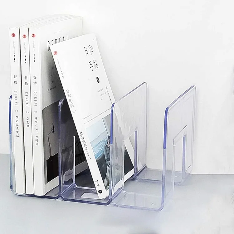 Office Acrylic Expandable 5 Section Upright File Holder Box Organizer ...