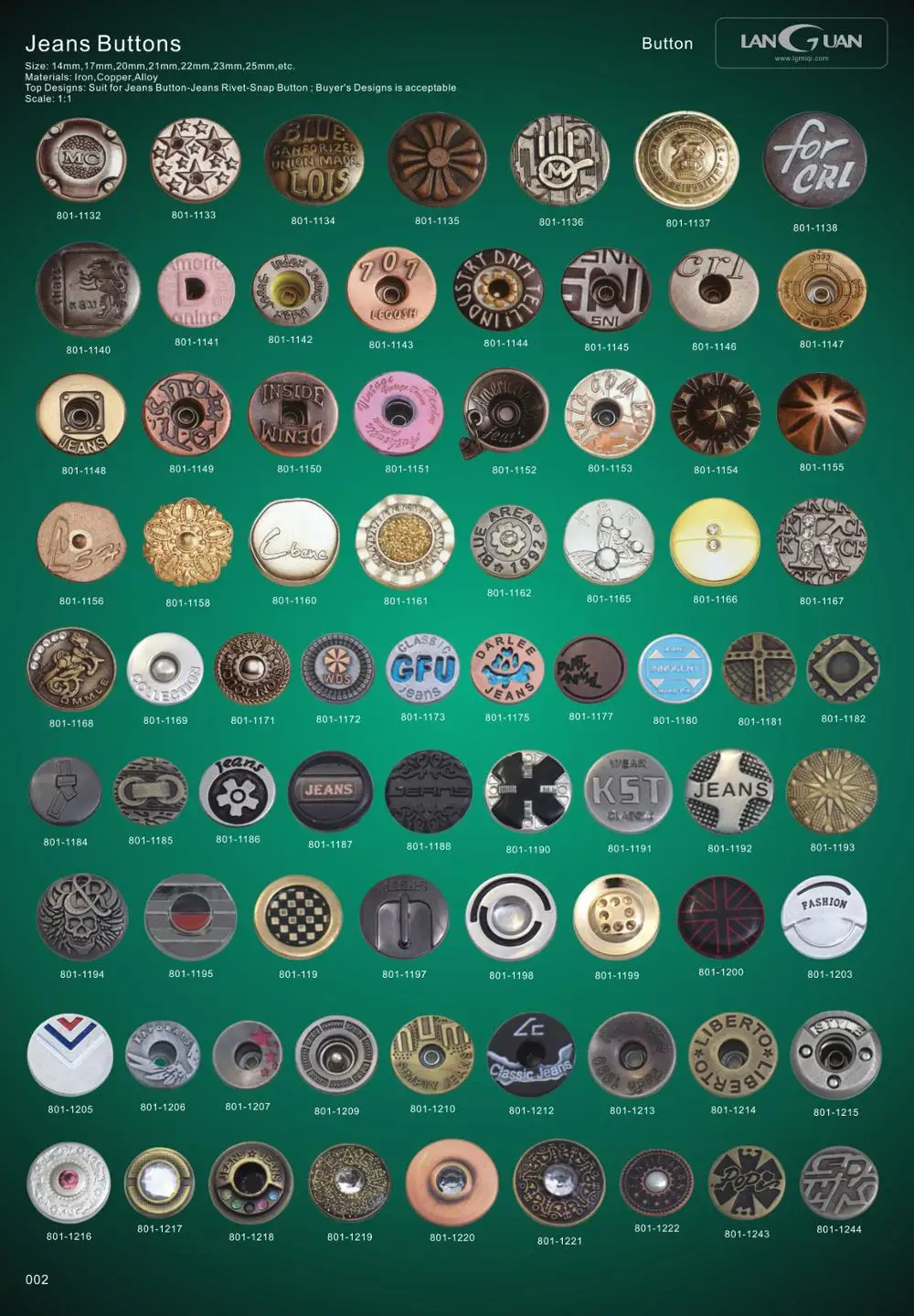 Shop Our 9.5mm17mm20mm Metal Jeans Buttons - Durable & Stylish