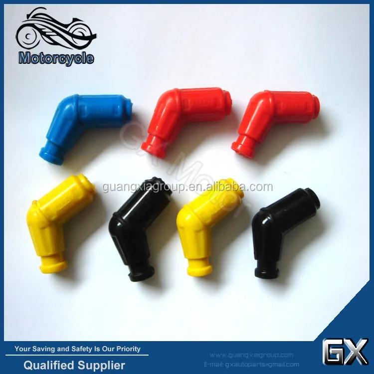 Universal Colorful Silicon Rubber Motorcycle Spark Plug Cap Coil Cap ...