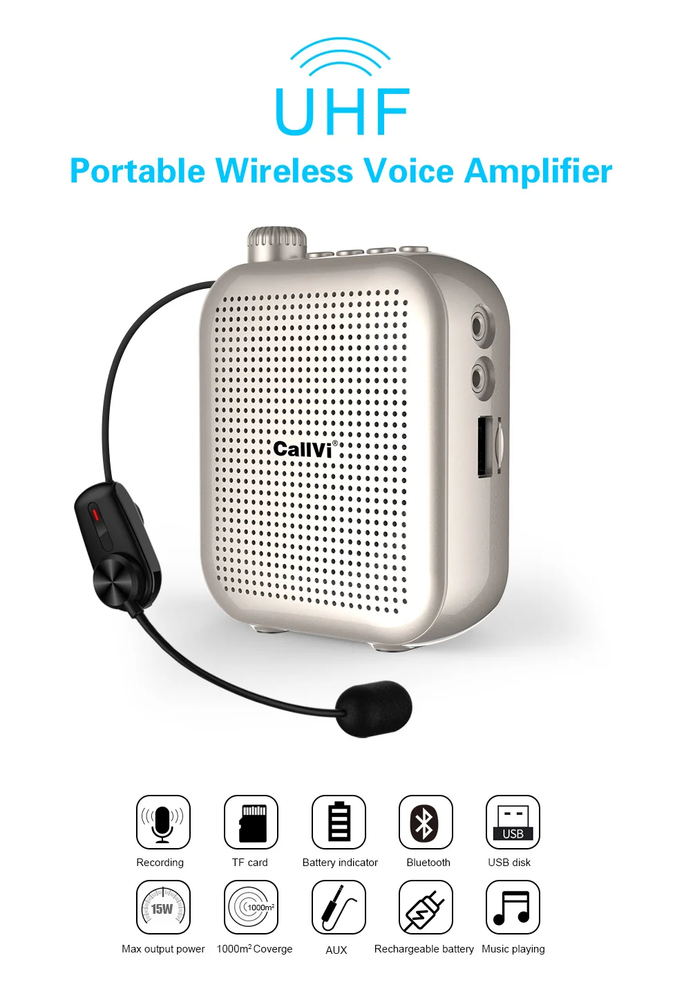 Callvi V-805 Portable Bluetooth Classroom Microphone