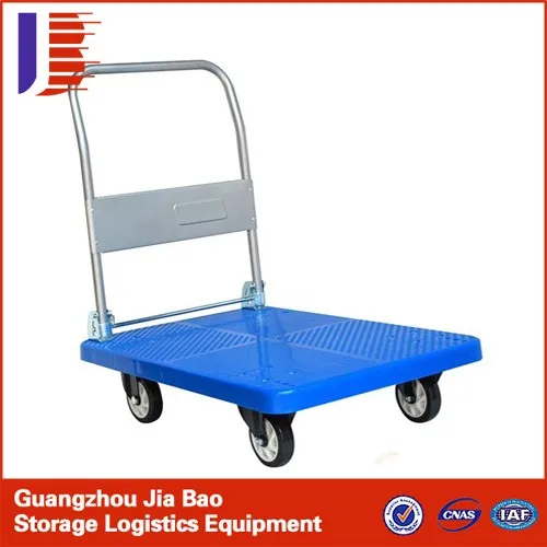 Folding Flat Bed Hand Push Trolley Carts With Four Wheels - Buy 2 ...